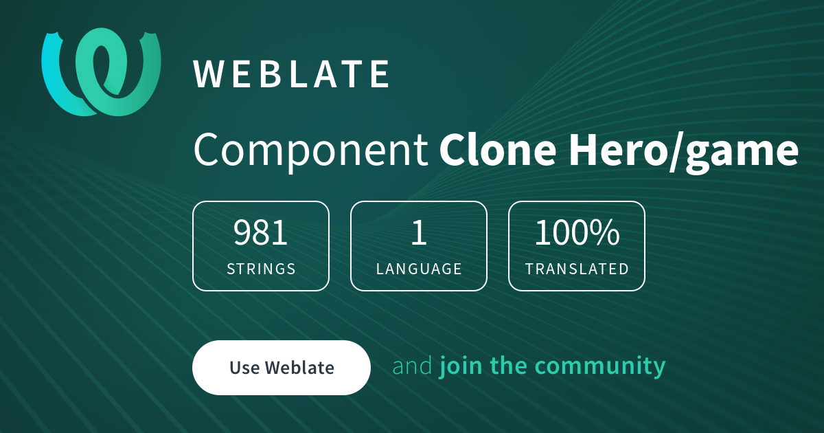 Clone Hero/game — English @ Clone Hero Weblate